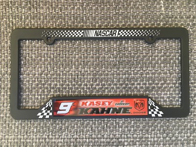 #9 Kasey Kahne NEW NASCAR Black Plastic License Plate Frame Made in USA ...