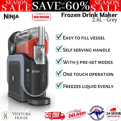 Ninja Frozen Drink Maker Slushy Slushie Machine 2.6L Cocktail Chiller ...