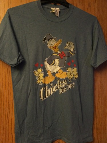 Donald Duck - “Chicks Dig Me” - Blue Shirt - NWT - M - Walt Disney ...