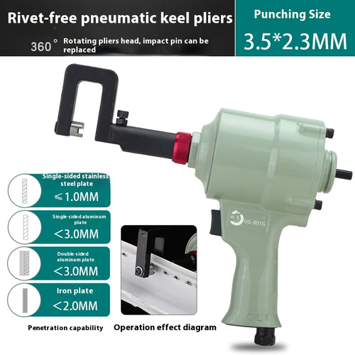 Pneumatic Light Steel Stud Clamp Single-Handed Riveting Clamp Rivetless ...