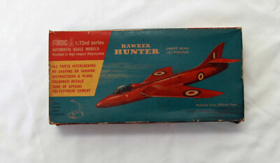 Frog Hawker Hunter Jet Fighter 1:72 Plastic Model Kit #320P Complete ...