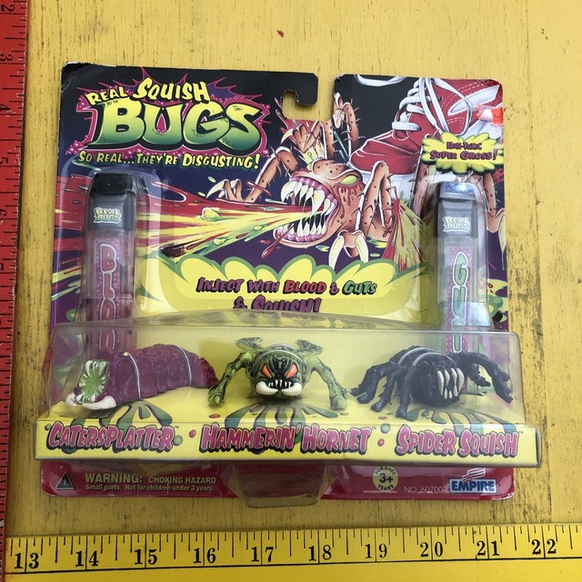 Vintage 1996 Empire Real Squish Bugs Splatapiller Wackin Wasp ...