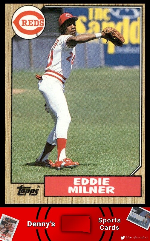 1987 Topps #253 Eddie Milner Cincinnati Reds Baseball Card | eBay