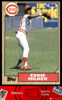 1987 Topps #253 Eddie Milner Cincinnati Reds Baseball Card | eBay