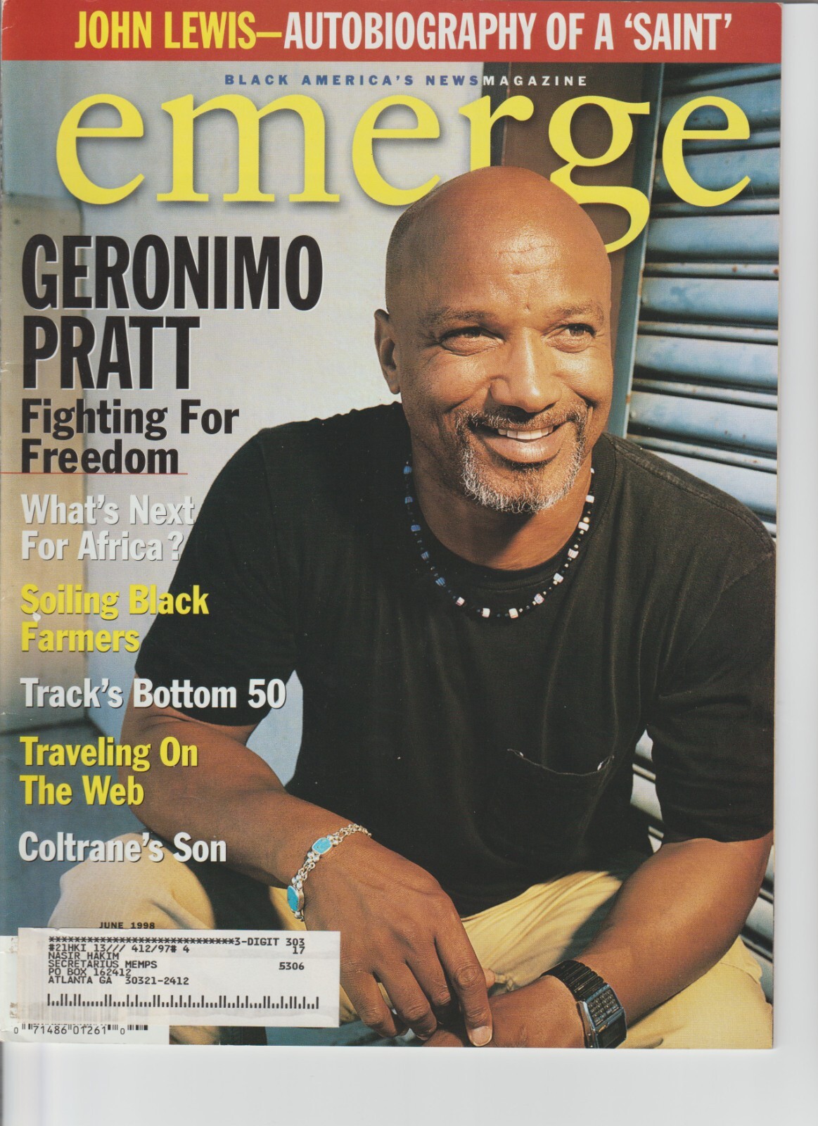 Emerge Magazine Jun 1998; Geronimo Pratt; John Lewis; Coltrane's Son | eBay