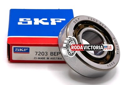 SKF 7203 BEP ANGULAR CONTACT BEARING MADE IN AUSTRIA A642 17x40x12 mm ...