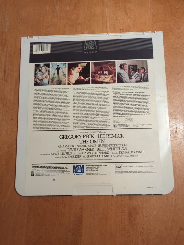 THE OMEN CED Video Disc | eBay