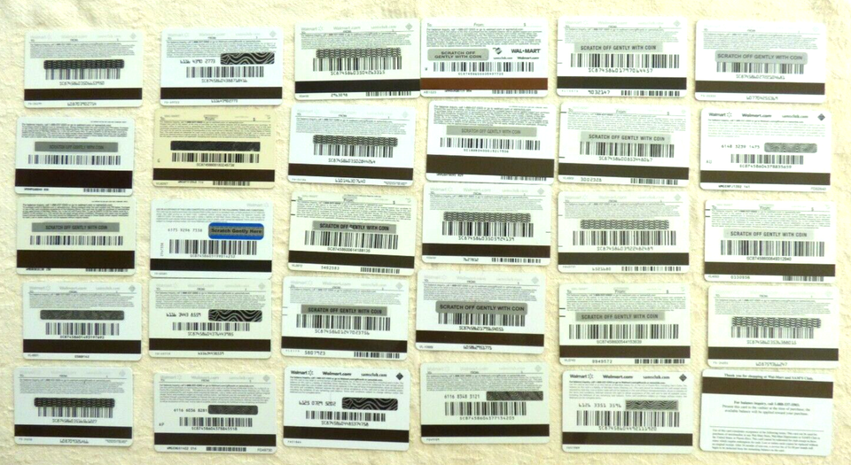 Walmart Gift Card Collection - LOT of 30 Older Styles - Collectible ...