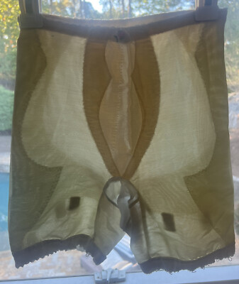 Vintage Sears Panty Girdle Brief Firm Shaper Lace Panel Nylon 1950s ...