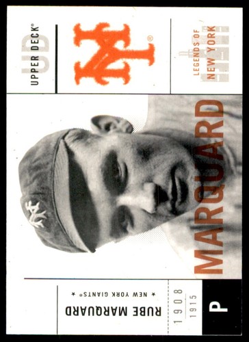 2001 Upper Deck Legends of New York Rube Marquard New York Giants #30 ...