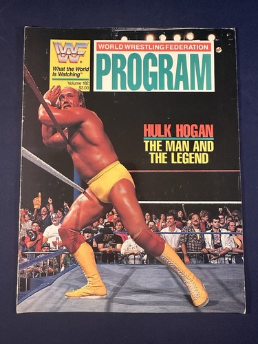 WWF WWE Program Volume 182 Hulk Hogan Andre Savage Demolition Rude Barbarian | eBay