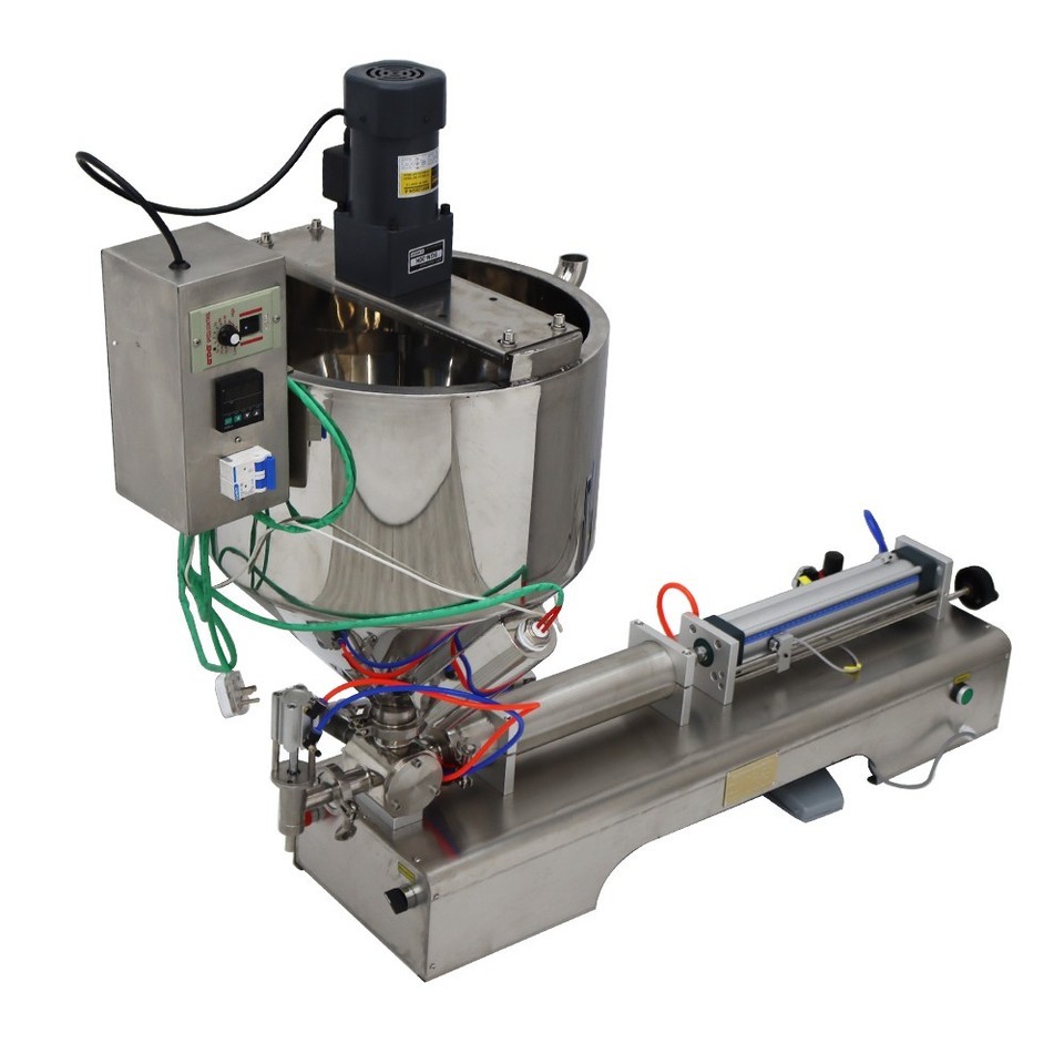 110V 100-1000ml Paste Liquid Heating Stirring Piston Filling Machine ...