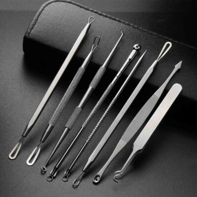 Pimple Popper Blackhead Remover Tool Kit Comedone Acne Spot Zit ...