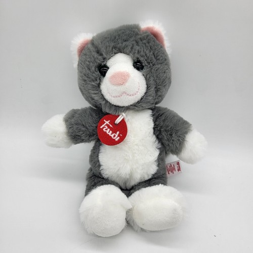 TRUDI Italy Plush 10” Grey Cat Kitten Stuffed Animal Toy Pet cute | eBay