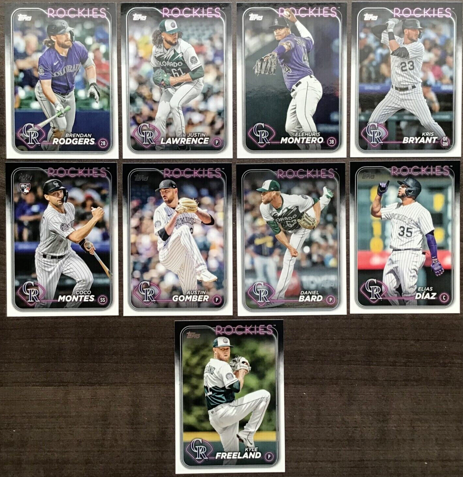 2024 TOPPS SERIES 1 BASE TEAM SET COLORADO ROCKIES Montes RC JUSTIN ...