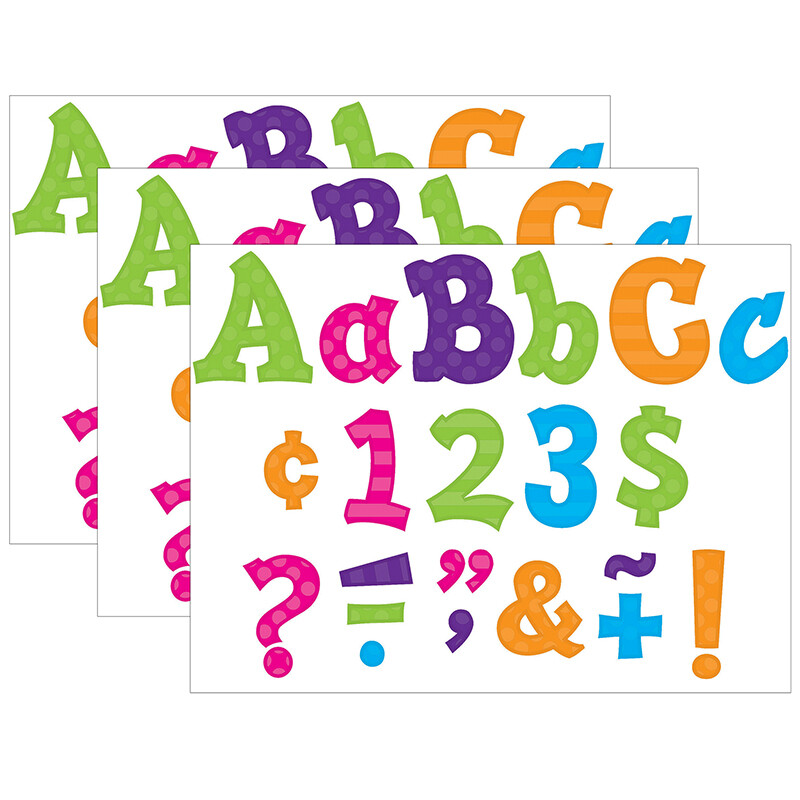 Teacher Created Resources Multi Bright Sassy Solids 5" Letters, 238 ...