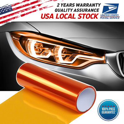 Amber Orange Uncut Roll Window Tint Film Car Dyed Reflective Chrome ...