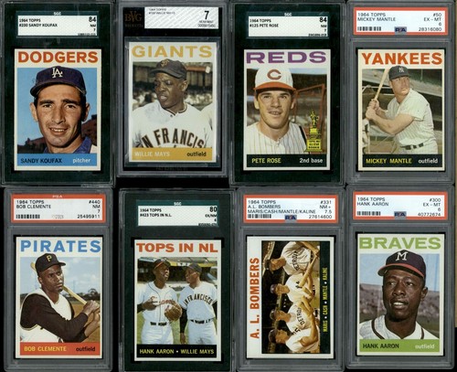 1964 Topps Baseball Complete Set 587/587 High Grade EX-MT NMT PSA Mays ...