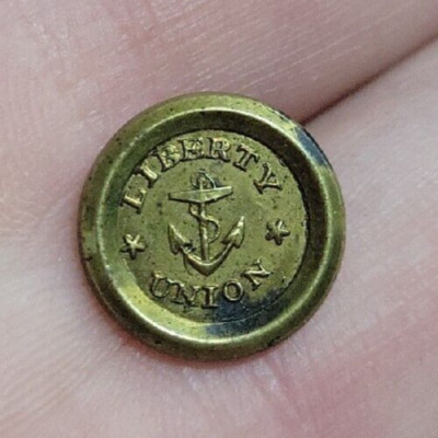 Rare Antique 1820's JACKSONIAN "LIBERTY UNION" Brass Button, with ...