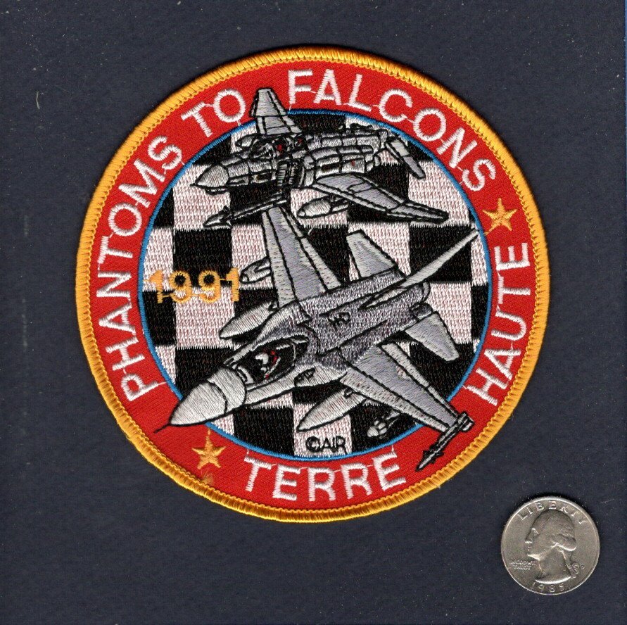 181st TFG F-4 PHANTOM To F-16 FALCON 1991 USAF Indiana ANG Squadron ...