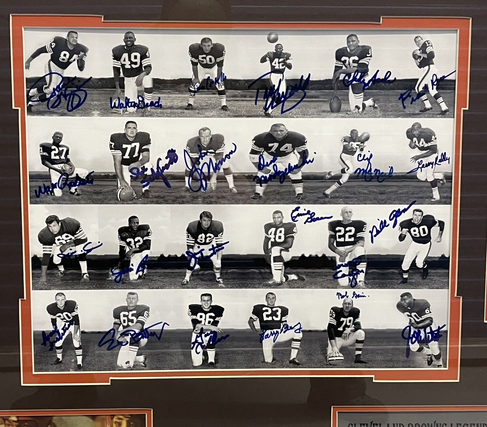 1964 Cleveland Browns Team Signed Custom Framed 16x20 Photo 24 Autos ...