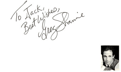 Greg Shamie Signed Auto 3x5 Index Card Elephant Shoes | eBay