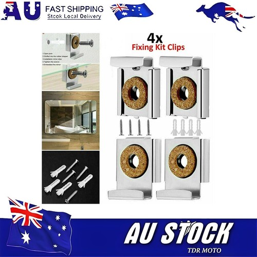 2 X Metal Spring Loaded Clips 2 X Metal Ridged Clips 4 X Screws 4 X ...