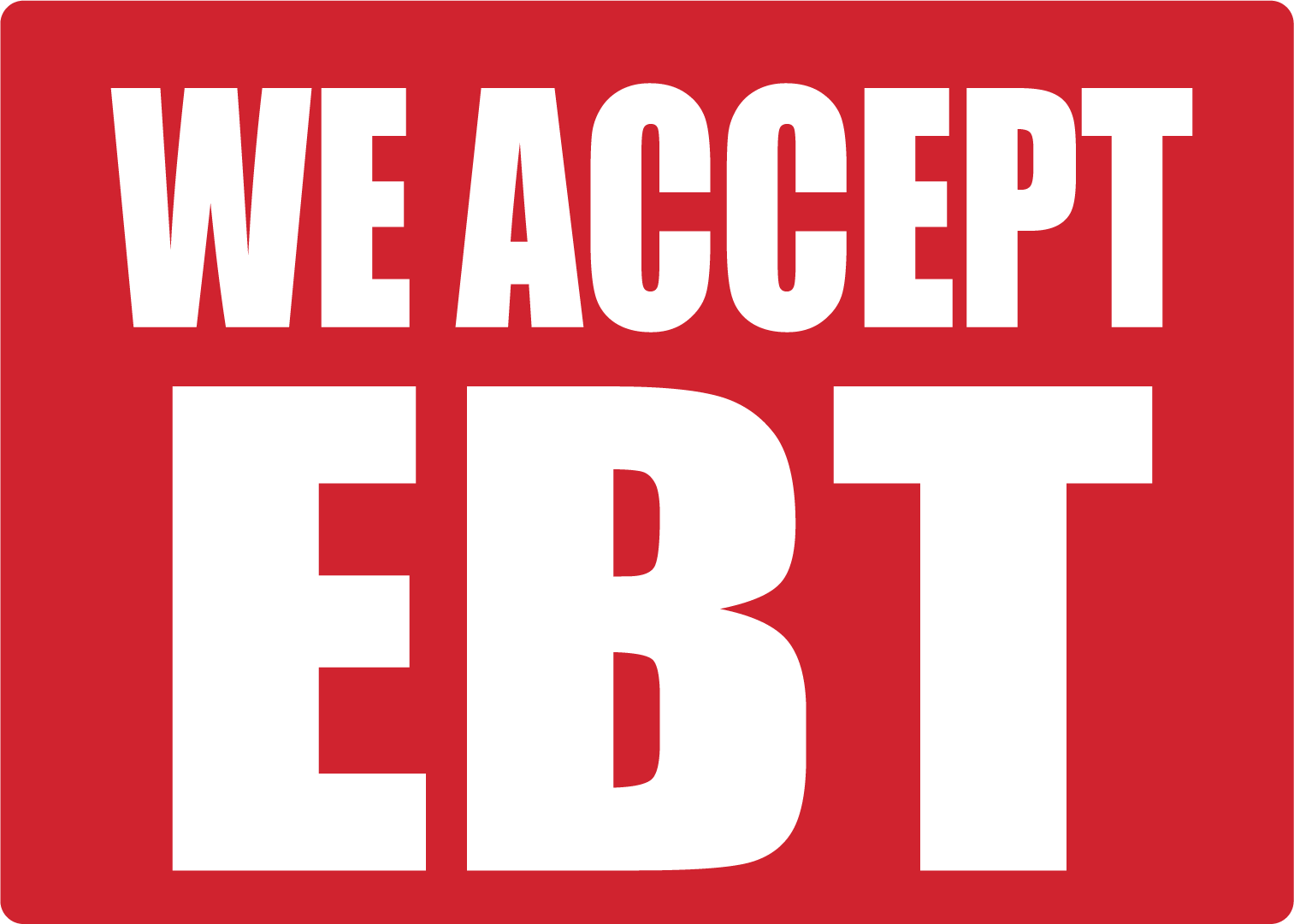 WE ACCEPT EBT| Laminated Vinyl Decal Sticker Label | eBay
