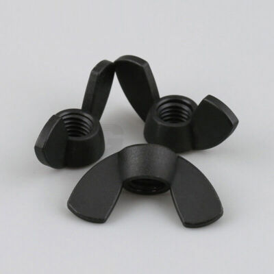 Black Wing Nuts Wing Butterfly Nuts M3 M4 M5 M6 M8 M10 M12 To Fit Bolts ...