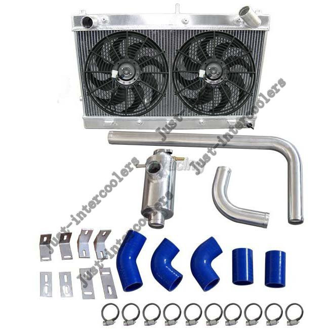 CXRacing V-Mount Radiator + Piping Fan Tank Kit For Nissan 300ZX Z32 ...