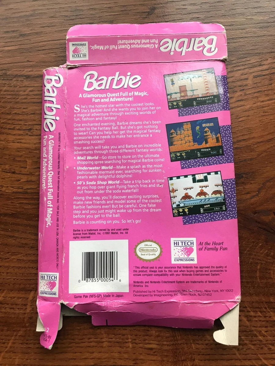 Barbie Box Back
