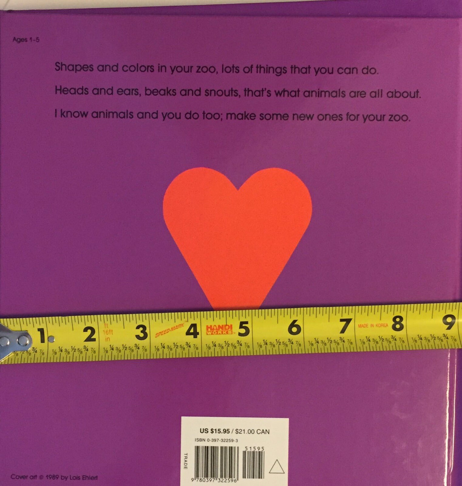 Color Zoo Board Book by Lois Ehlert --9'---hard cover | eBay