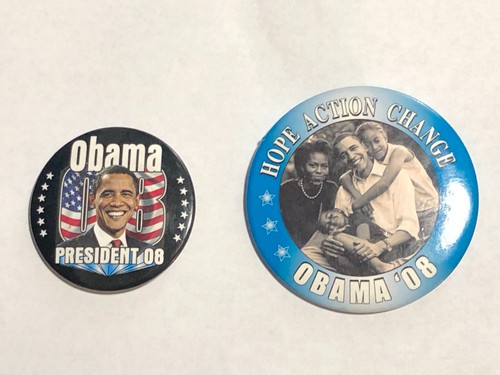 Pair of 2- Barack Obama 2008 Campaign Pins | eBay