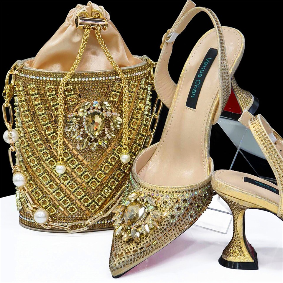 Latest Design Italian Shoes And Bag Set Sandals With Matching Bag Party ...
