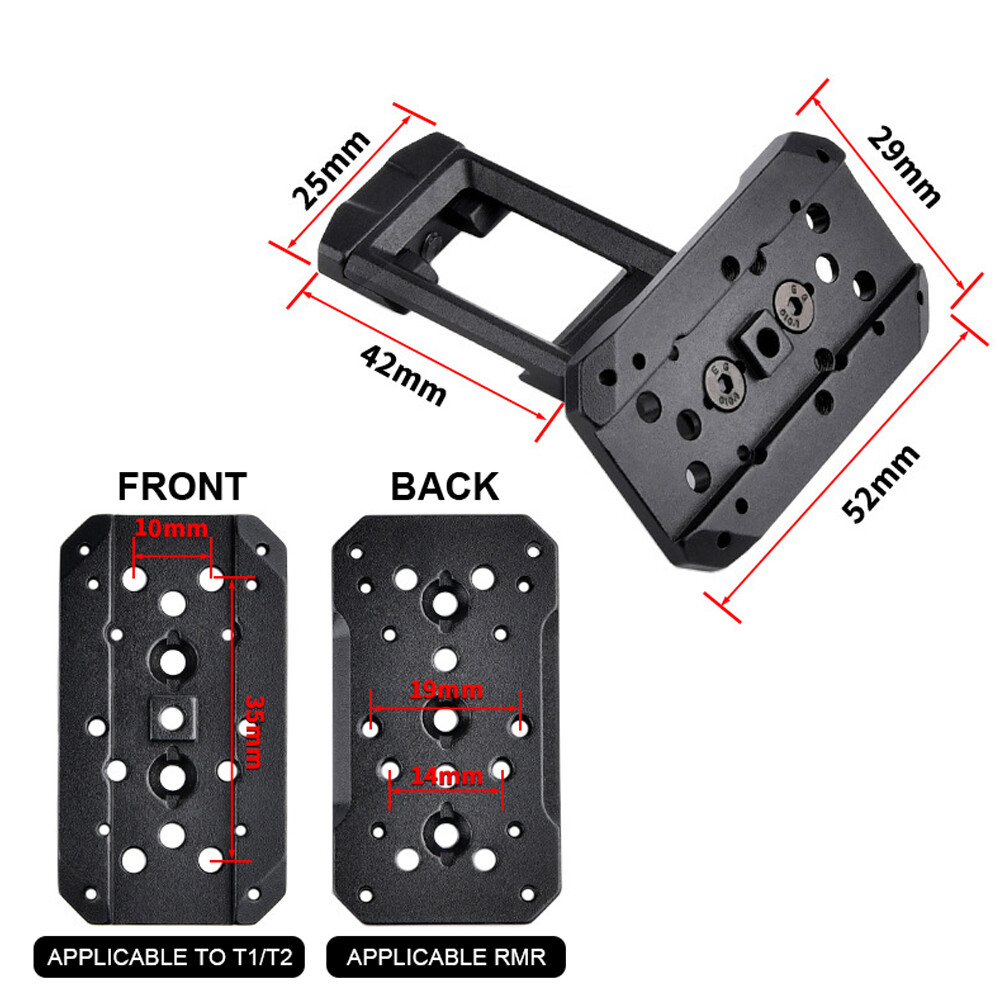 Tactical 45-Degree Picatinny Offset Optic Mount Base For T1 T2 RMR Red ...
