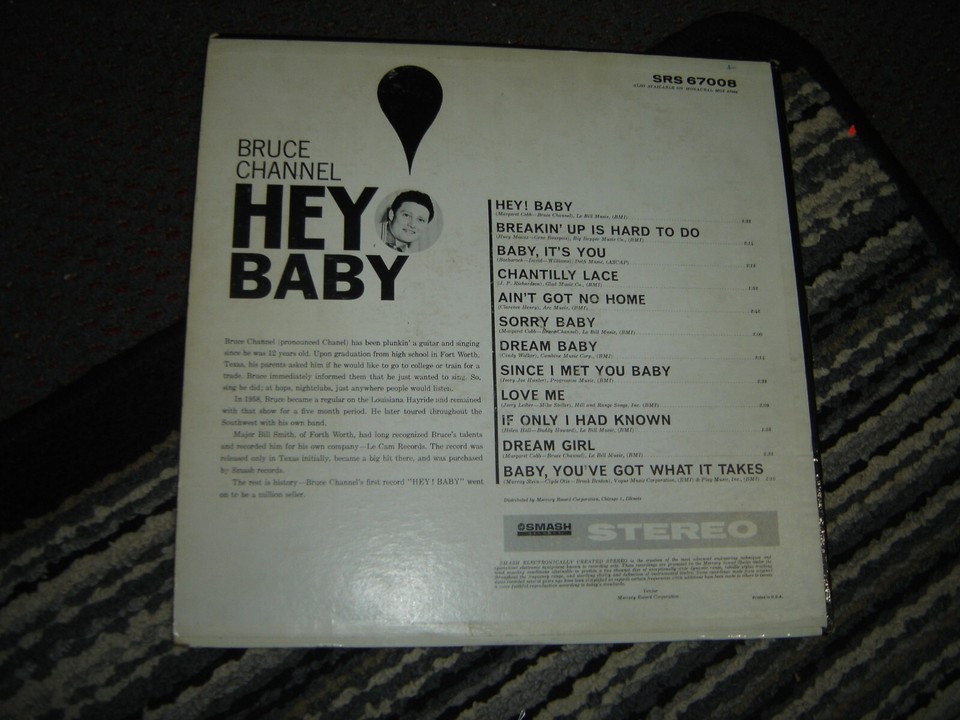 Bruce Channel - Hey! Baby 1962 USA Stereo Orig. Vinyl LP VG/VG | eBay