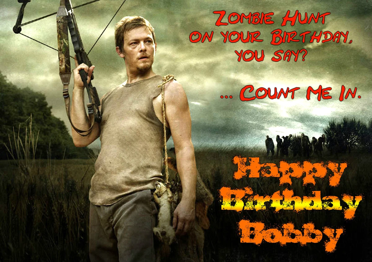 Walking Dead Birthday Card