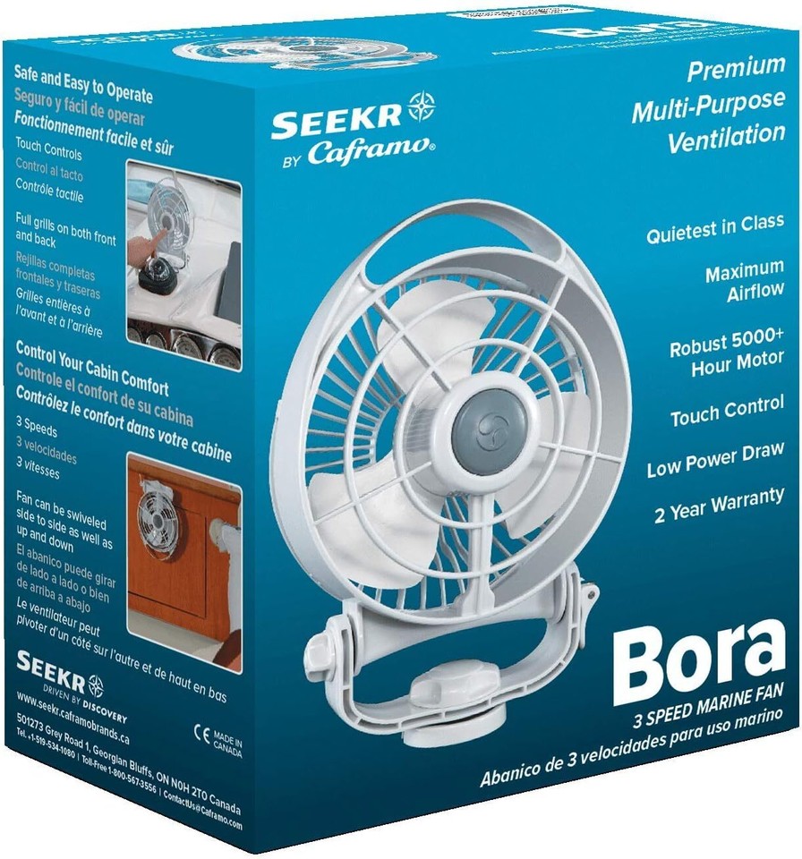 Bora™ Fan from by Caframo, Compact Design with Powerful Airflow, Low ...