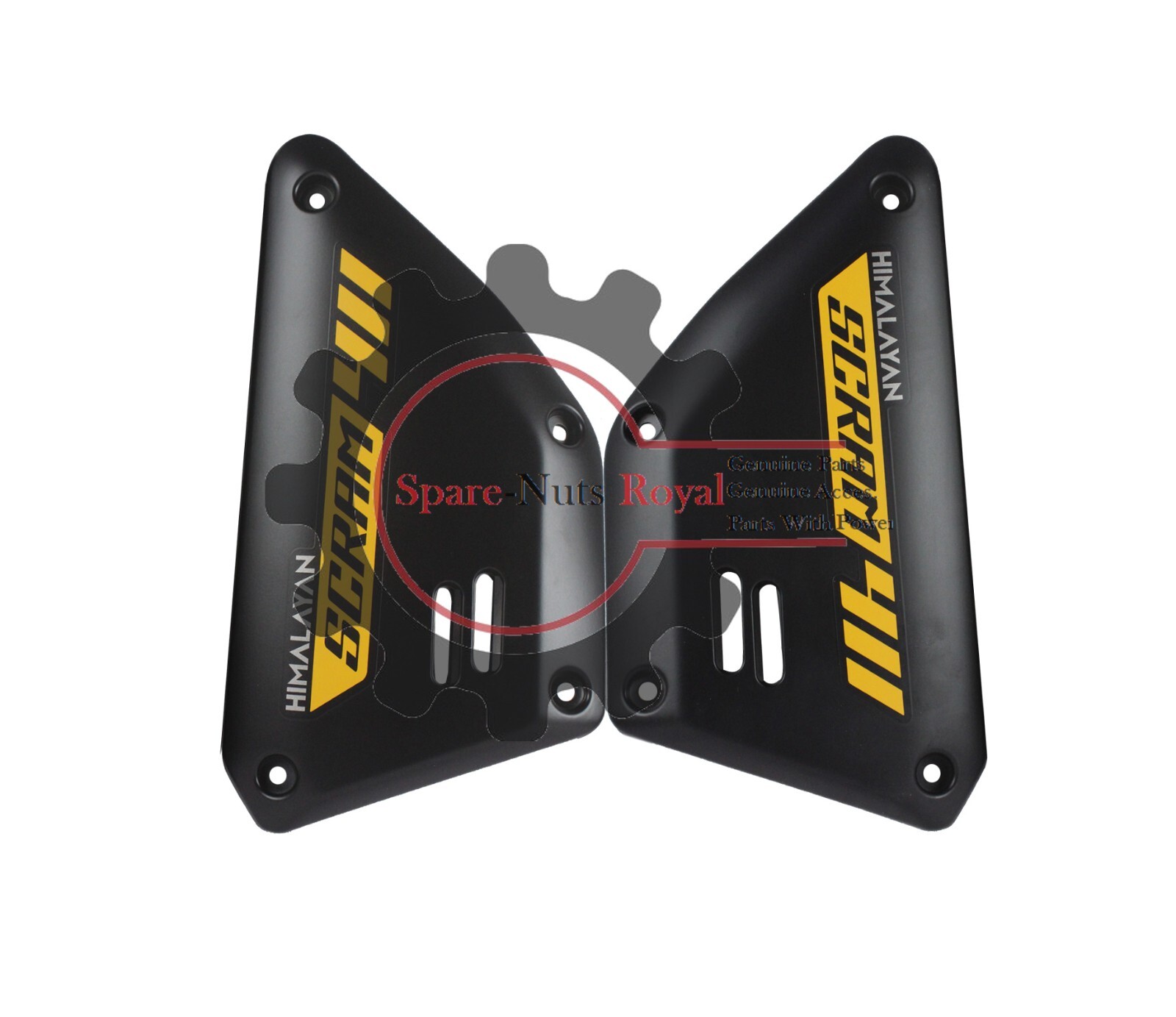 Royal Enfield "Graphite Yellow Side Panels" for Left & Right Side Scram ...