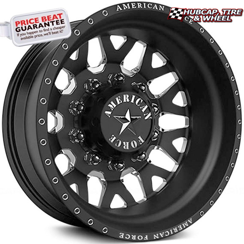 American Force Quake 22"x8.25 Special Force Black Dually Wheels(Set of ...