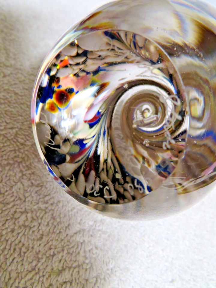Vintage B. Maytum Studio XTRA LARGE Abstract Glass Paperweight Signed ...