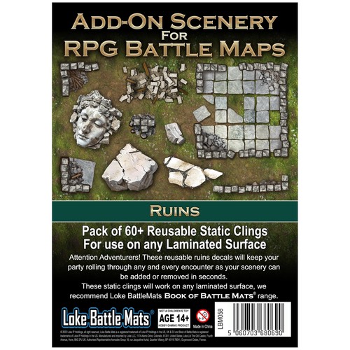 Add On Scenery for RPG Maps - Ruins by Loke - 60+ Reusable Stickers ...