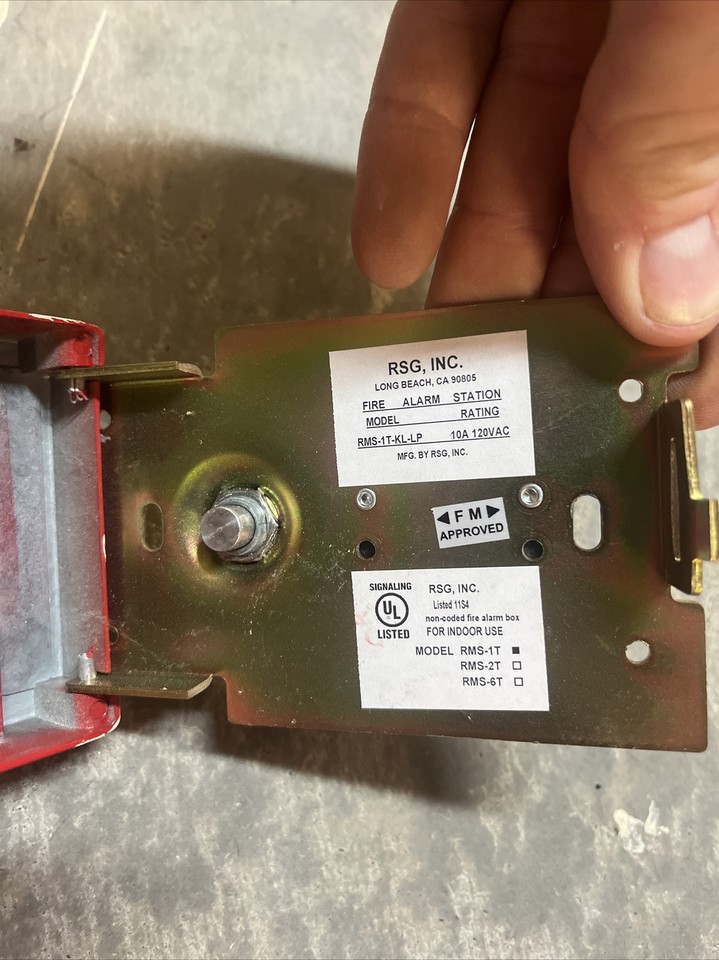 RSG RMS-1T-KL-LP Fire Alarm Pull Station - Conventional | eBay