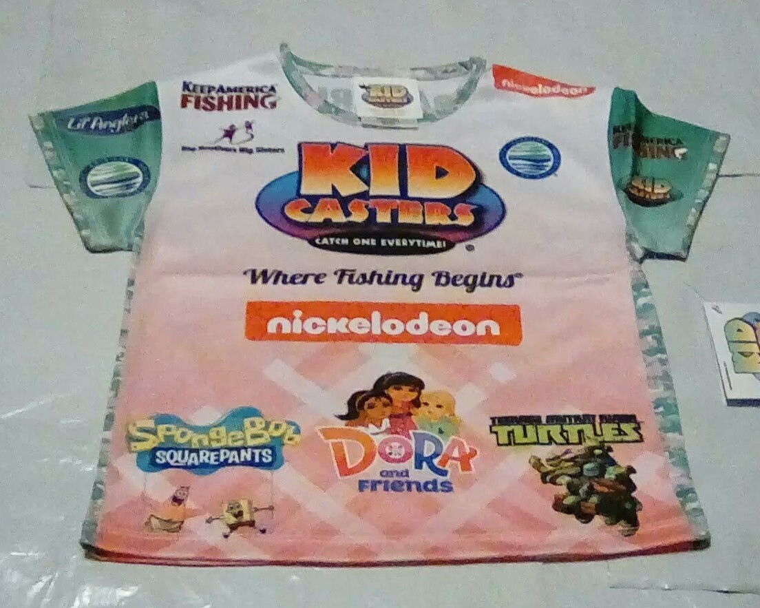 NEW Kid Casters Keep America Fishing Nickelodeon Fishing Jersey Kids ...