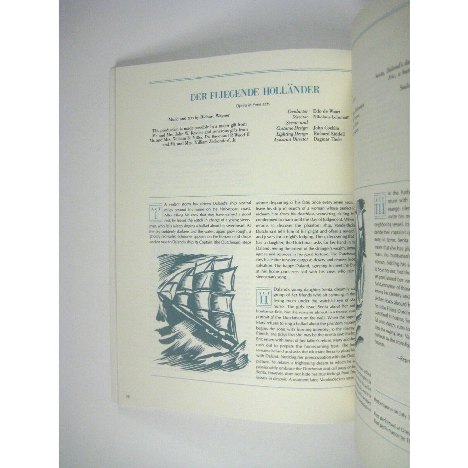 Santa Fe Opera Program 1988 Tickets Die Fledermaus Gene Rush Season | eBay