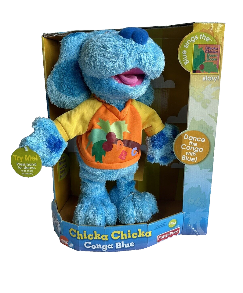 Chicka Chicka Conga Blue Dancing Singing Fisher Price Plush Toy Blue's ...