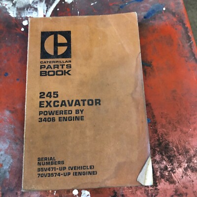 CAT 245 EXCAVATOR LOADER CATERPILLAR PARTS BOOK MANUAL S/N 95V 70V GOOD ...