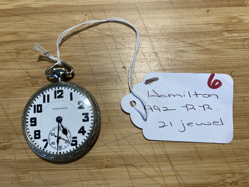 1927 Hamilton 16S 21J Grade 992 RR Grade Silver Case Pocket Watch Runs ...