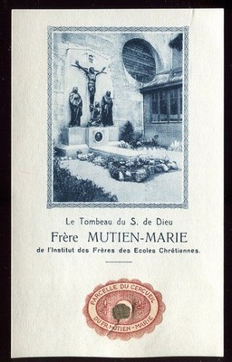 OLD VINTAGE RELIC RELIQUE RELIQUARY PRAY HOLYCARD St. Mutien - Marie | eBay
