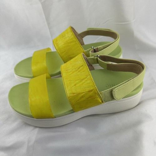 Vionic Karleen Womens Green Yellow Sandals UK 5.5 US 7.5 EU 38.5 Arch ...